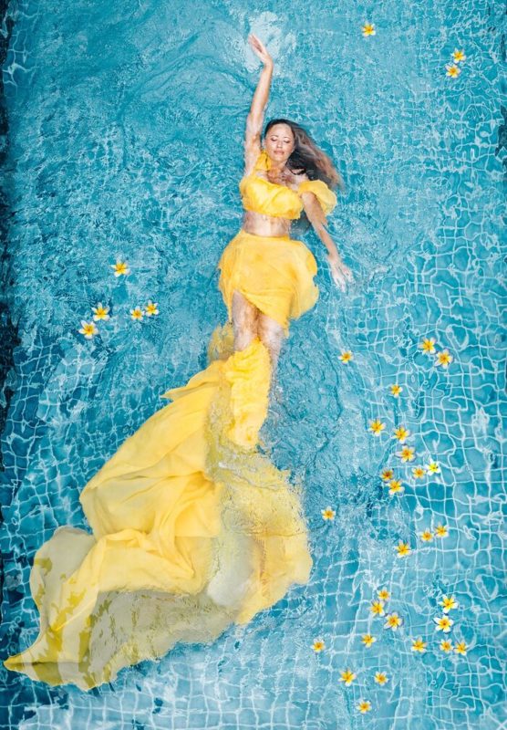 Floating dresses photoshoot in Mallorca and Madrid
